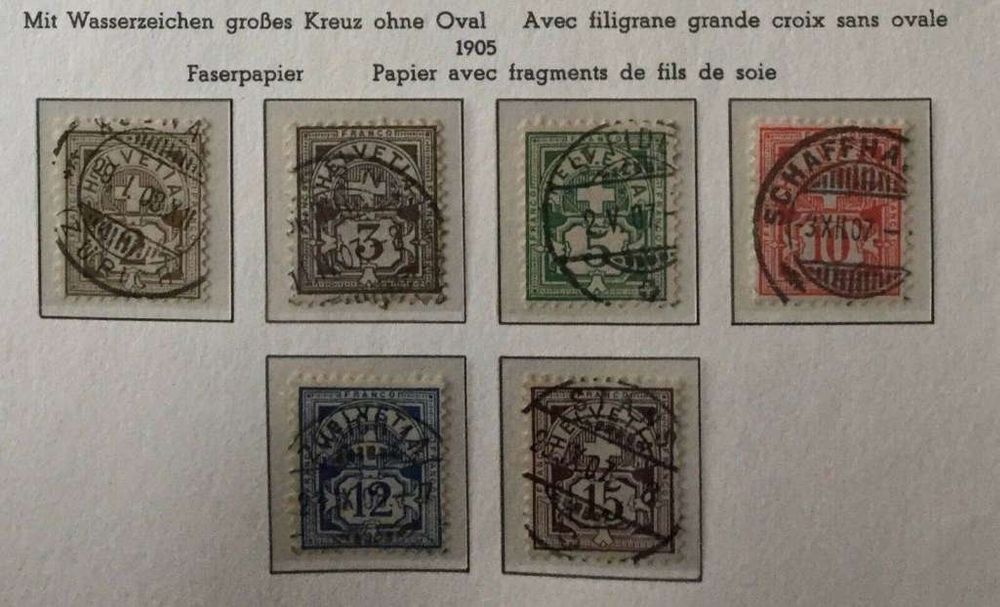 Ziffermuster 1906 Satz gestempelt, Lot 1 (Gebraucht) in Frauenfeld für CHF 12 – mit Lieferung ...