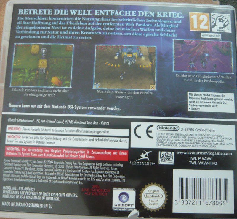 Avatar Nintendo DS Spiel/ Game (Gebraucht) in Ruggell für CHF 8 – mit ...