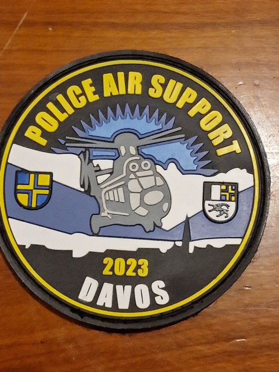 Luftwaffe Abzeichen Badge WEF Police air support Davos Pvc K (Gebraucht ...