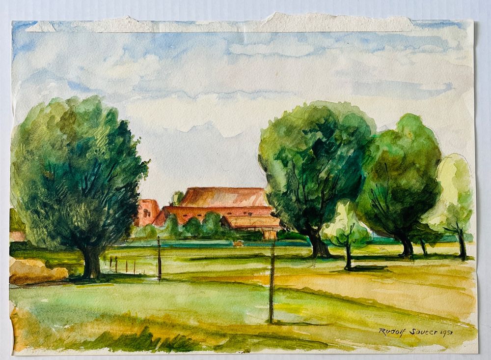 Rudolf Sauter 1951 Aquarell handsigniert | Kaufen auf Ricardo