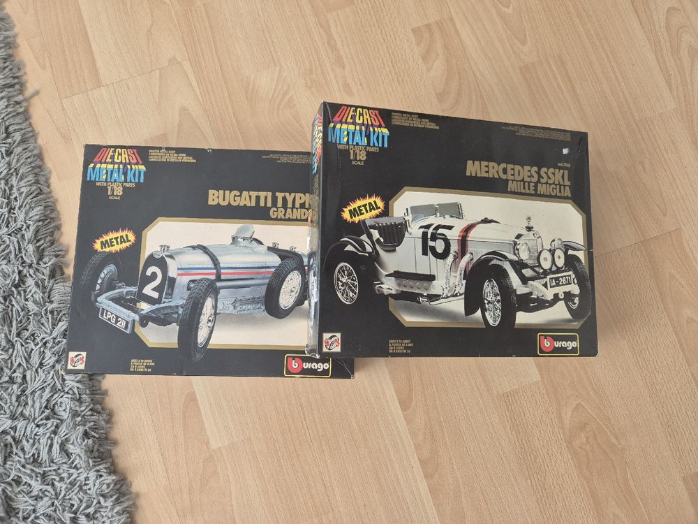 Bburago Metal Kit 1:18 Bugatti Type 59, Mercedes SSKL | Kaufen auf Ricardo