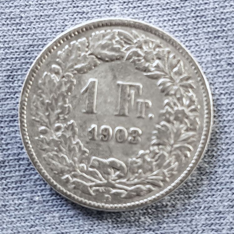 1 Franken 1903 uralte sehr rare Silbermünze ab nur 1 Fr !!! | Kaufen auf Ricardo