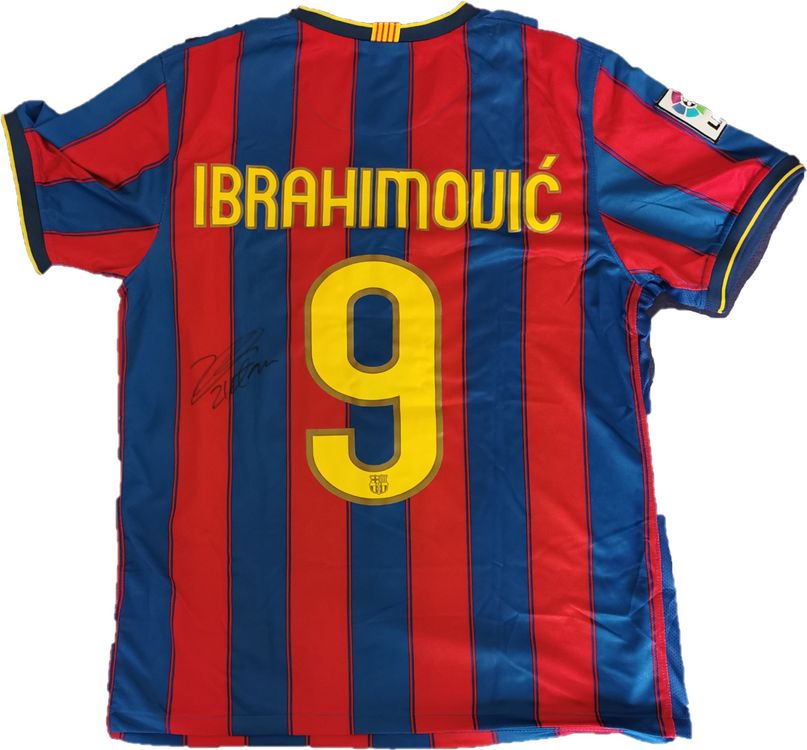 Evtl Matchworn Barcelona Trikot Ibrahimović#9 Unterschriften (Neu ...