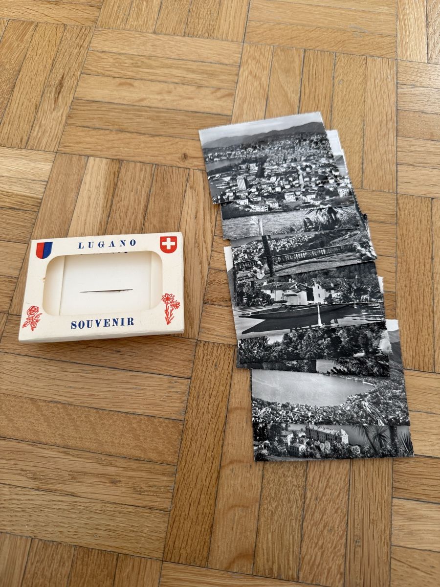Vintage Lugano Souvenir-Fotos – beschriftet – ca. 1950 (Gebraucht) in ...