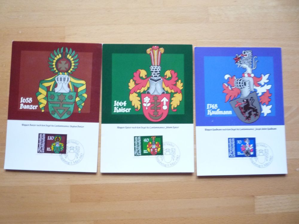 3 Maximumkarten Fürstentum Liechtenstein (Gebraucht) in Rieden SG für CHF 1 – mit Lieferung auf ...