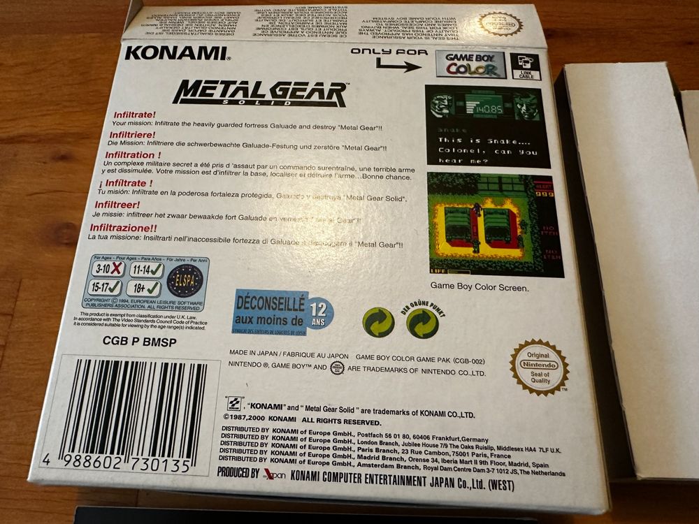Jeu Game Boy Color: Metal Gear Solid | Kaufen auf Ricardo