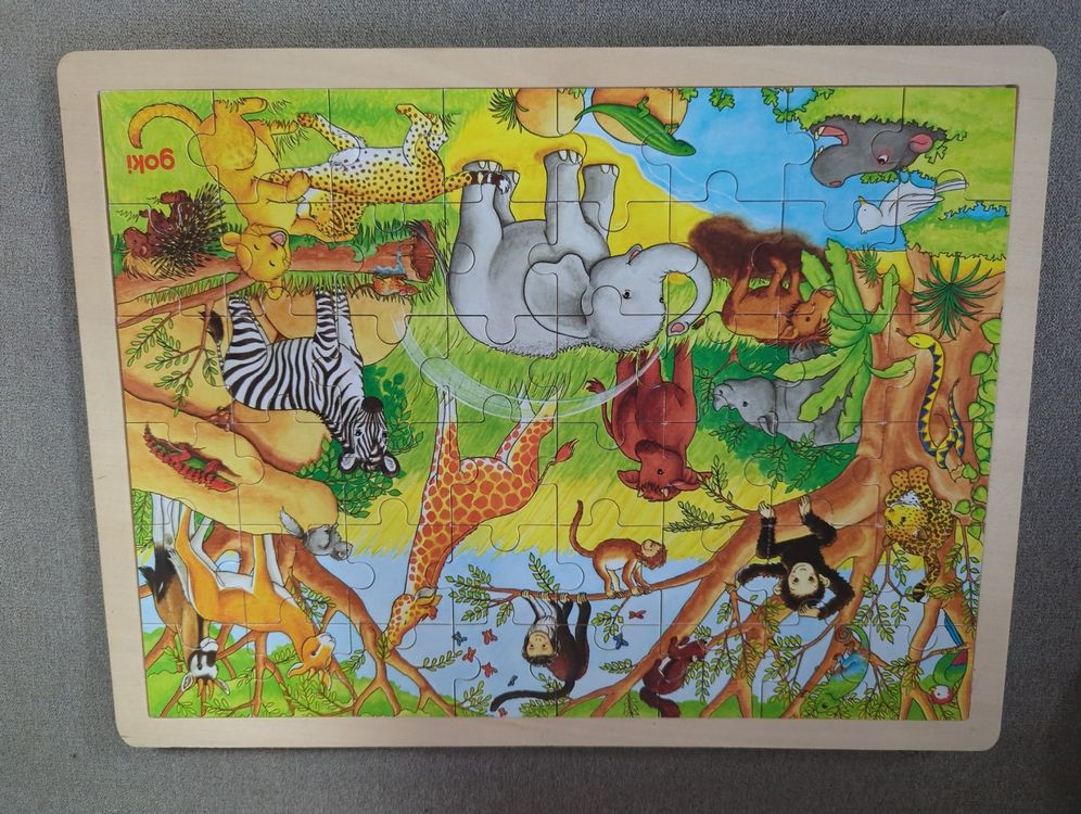 Goki Safari / Jungle Puzzle 48teilig Holz (Gebraucht) in Greppen für ...