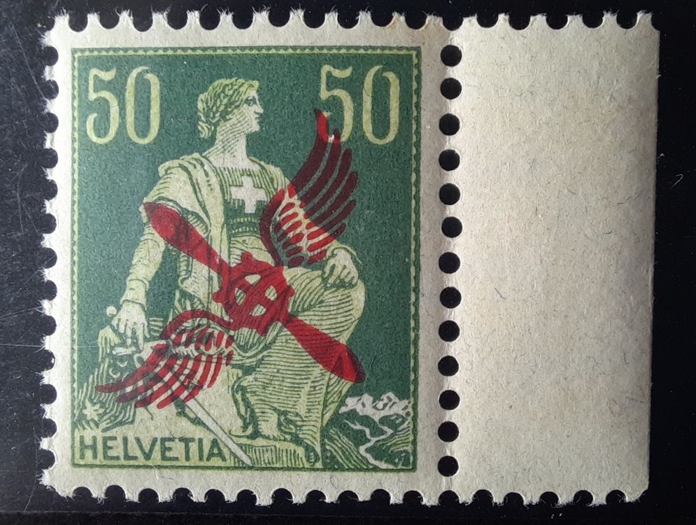 Rare timbre Suisse Helvetia 50c émission officielle | Acheter sur Ricardo