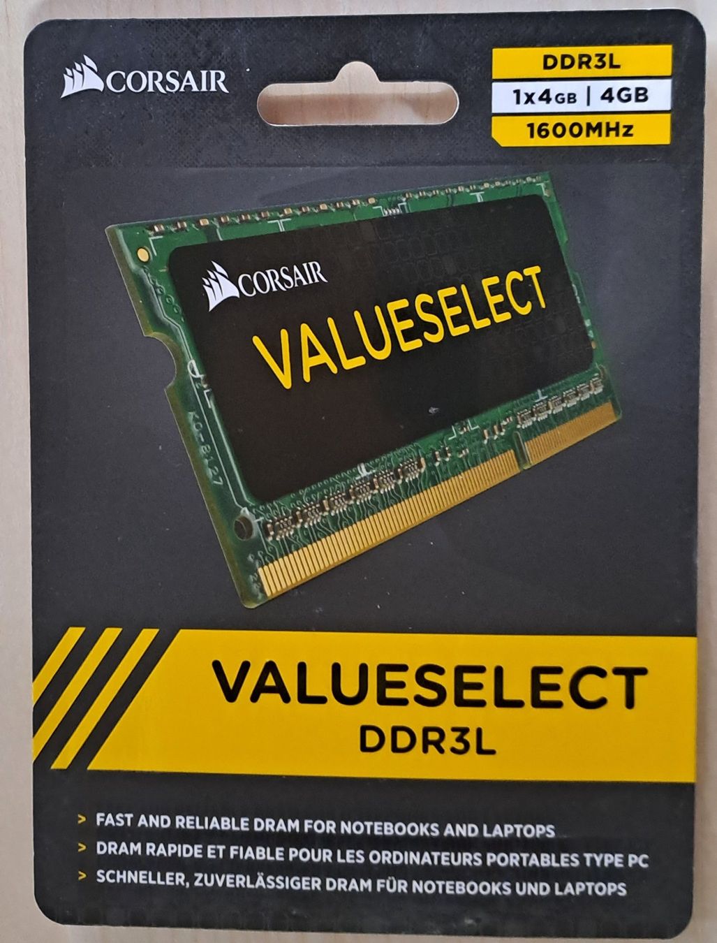 Corsair Memory — 4GB DDR3L SODIMM Memory (Neu und originalverpackt) in ...