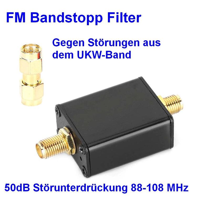 UKW FM Radioband Bandstopp Notch Filter SMA (Neu und originalverpackt ...