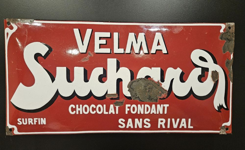Chocolat Suchard,Emailschild,Deko,Küche,Velma,Rarität,Schogg (Gebraucht ...