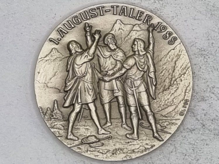 1.August Taler 1988 Schacht bei Näfels 1388 | Kaufen auf Ricardo