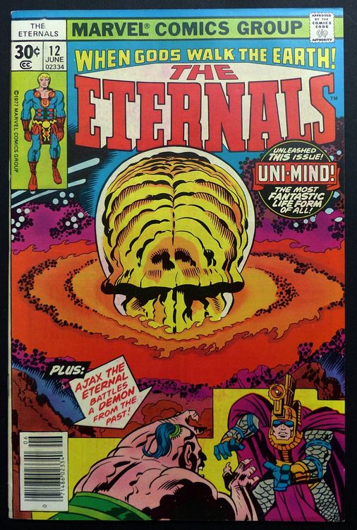 ETERNALS #12 🔑 KEY ISSUE 1ST UNI-MIND APP KIRBY MARVEL 1977 (Gebraucht ...