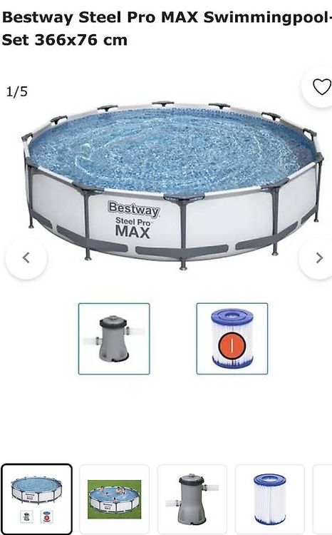 Bestway Steel Pro MAX Swimmingpool, Pool, Schwimmbecken (Gebraucht) in Seengen für CHF 80 – nur ...