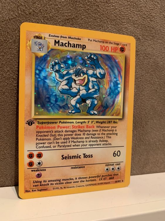 Pokemon 1.Edition Machamp / Machomei Holo Base Set ENG 8/102 (Gebraucht) in Fislisbach für CHF ...