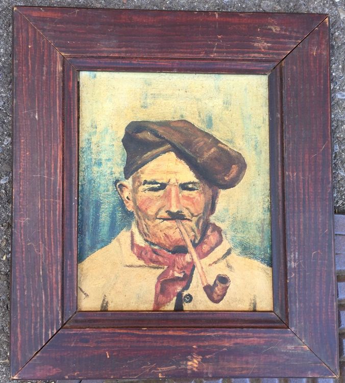 Alte Gemälde Mann mit Pfeife (Gebraucht) in Hochdorf für CHF 40 – mit Lieferung auf Ricardo kaufen