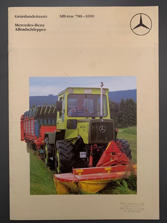 Prospekt MB-trac, Allradschlepper, Traktor, Oldtimer (Gebraucht) in ...