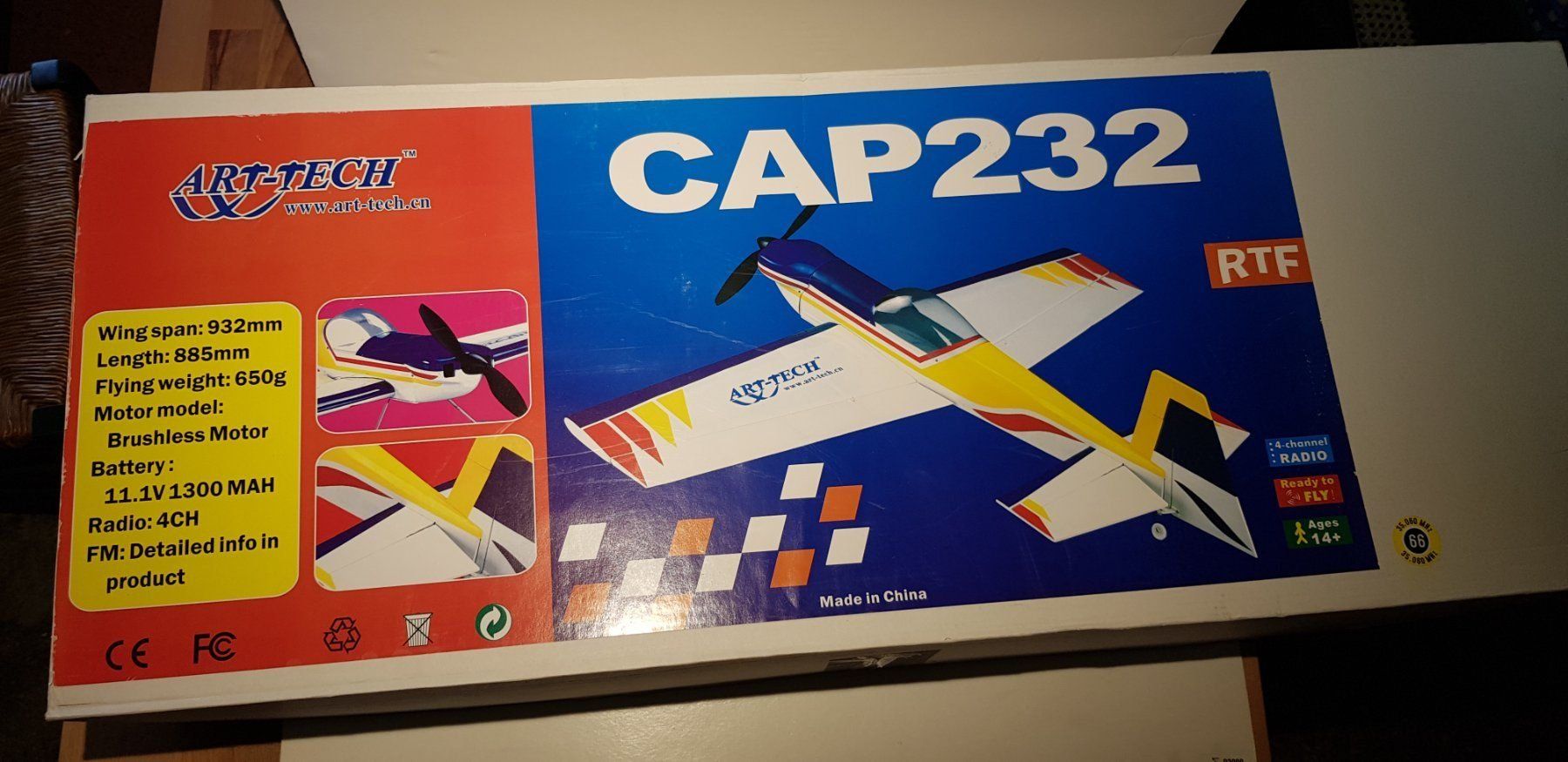Avion RC CAP 232 Art-Tech RTF - Prêt à voler, Complet ! (Neuf avec ...