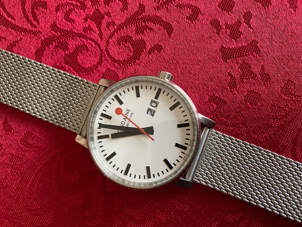 Mondaine SBB UHR, big Date, 40MM, OFFICIAL SWISS RAILWAYS (Gebraucht ...