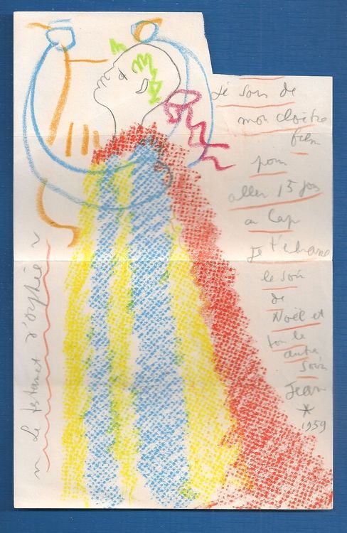 Dessin original signé Jean Cocteau Le Testament d'Orphée (D'occasion) à ...