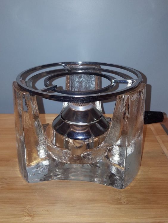 Fondue Rechaud, Gasbrenner Kisag Crystal swiss made (Gebraucht) in Dornach für CHF 41 – mit ...