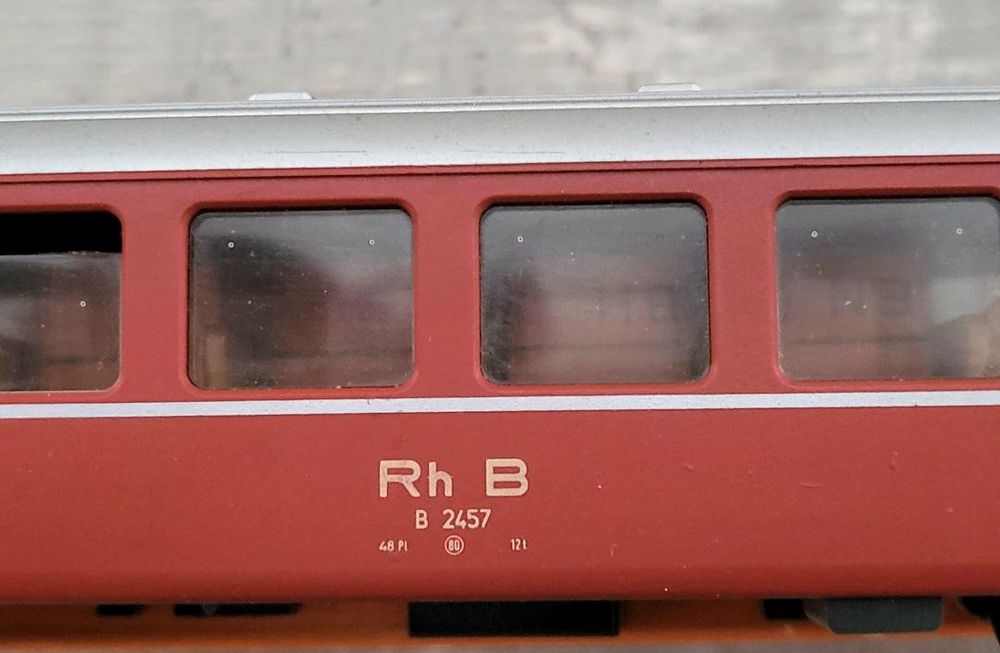 Bemo H0m RhB Personenwagen 3255 Bernina Bahn rot, neuwertig | Kaufen auf Ricardo