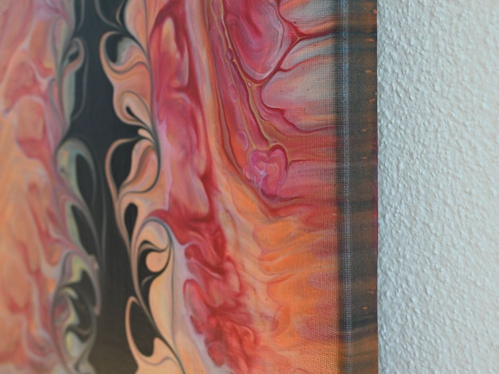 Pouring Bild "In Bewegung" 60x40 cm, Petra`s Art | Kaufen auf Ricardo