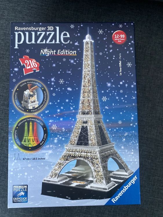 Ravensburger 3D Puzzle Eiffelturm Night Edition LED | Kaufen auf Ricardo