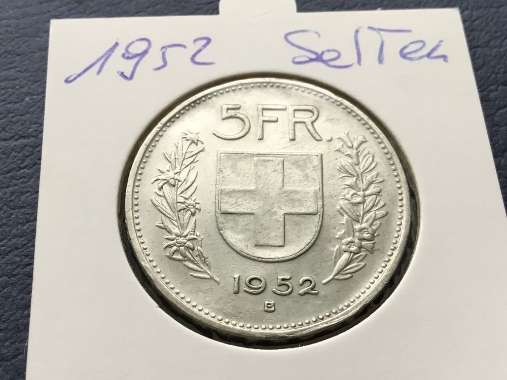 Sehr schöne 5 Franken 1952 VZ,wenig zirkuliert ***** | Kaufen auf Ricardo