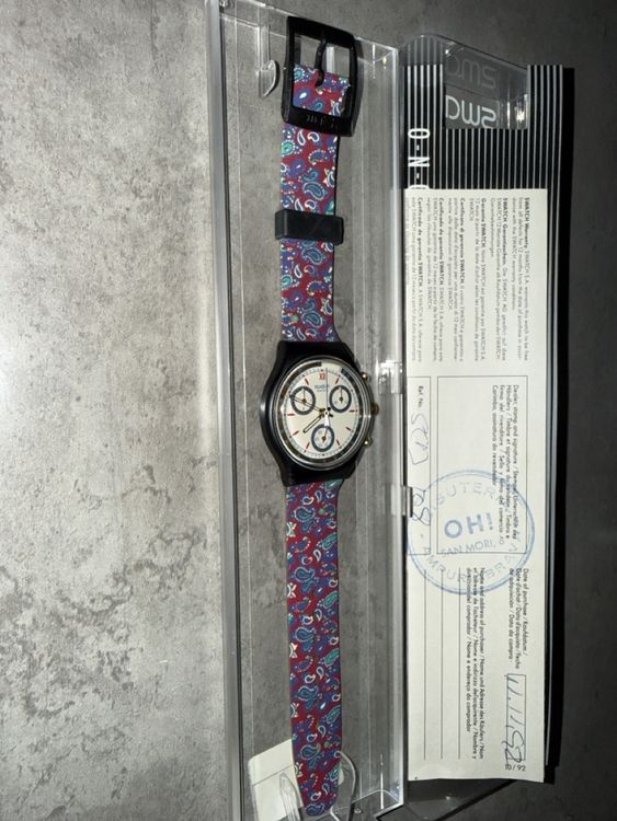 Swatch Chronograph SCB 108 NEU (Neu und originalverpackt) in Matten b ...