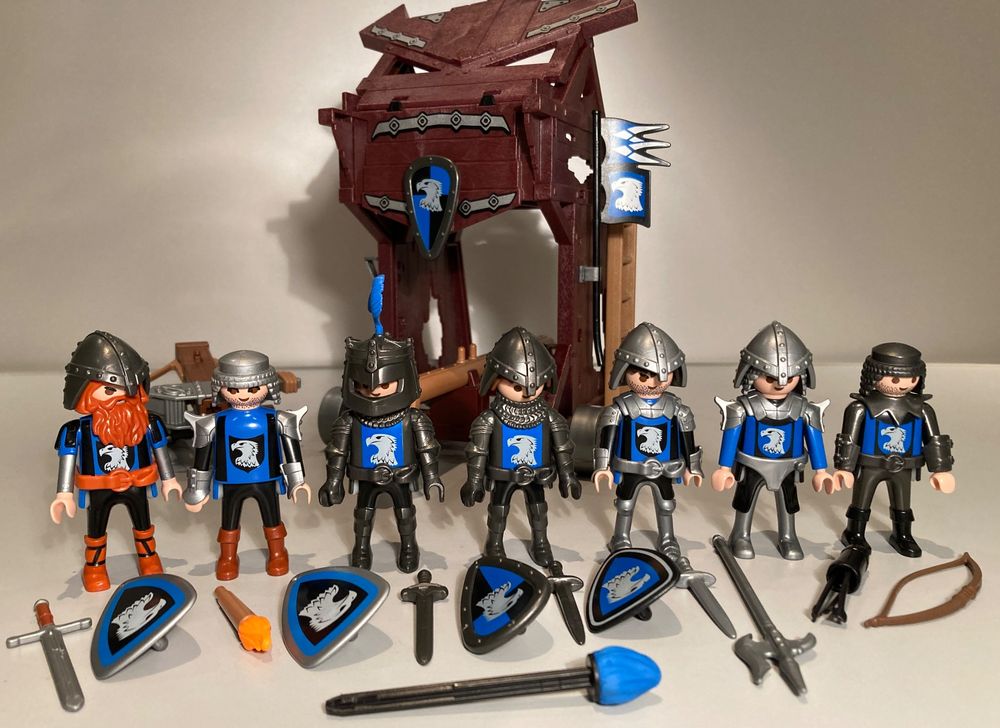 Playmobil Knights Adler-Ritter mit Angriffsturm und Balliste (Gebraucht ...