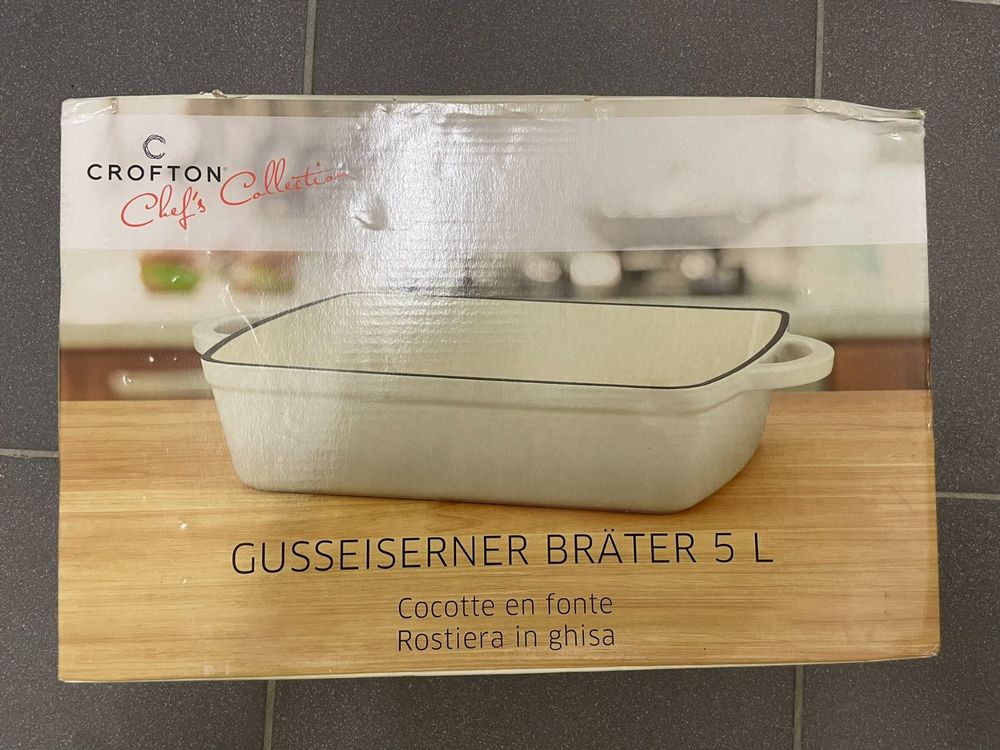 Neuer Gusseisener Bräter 5 L Crofton Chef's Collection | Kaufen auf Ricardo
