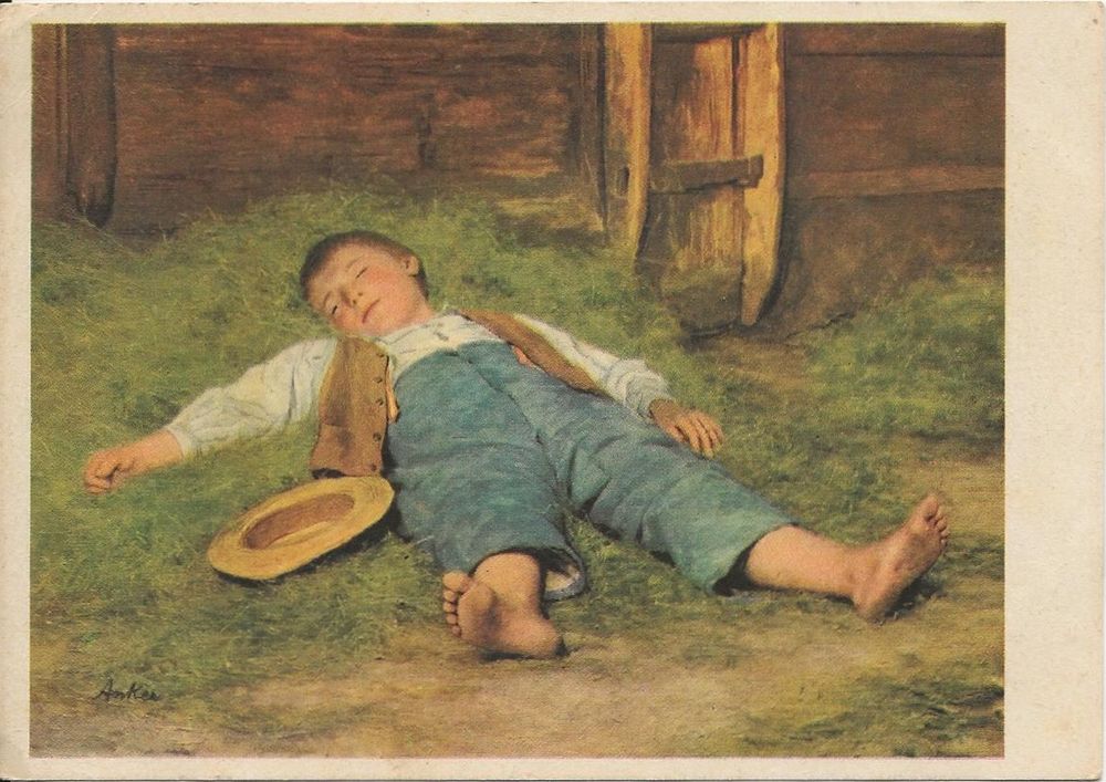 Anker Albert schlafender Knabe 1953 sehr (Neu (gemäss Beschreibung)) in ...