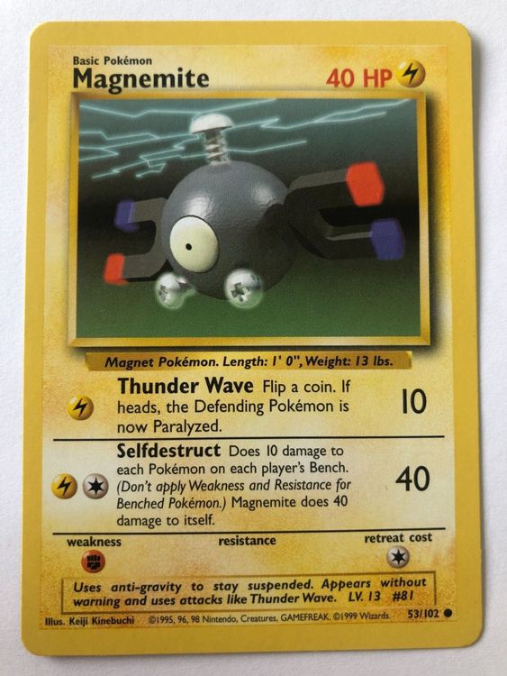 Magnemite - Base Set - Pokemon (Gebraucht) in Nussbaumen AG für CHF 9.9 ...