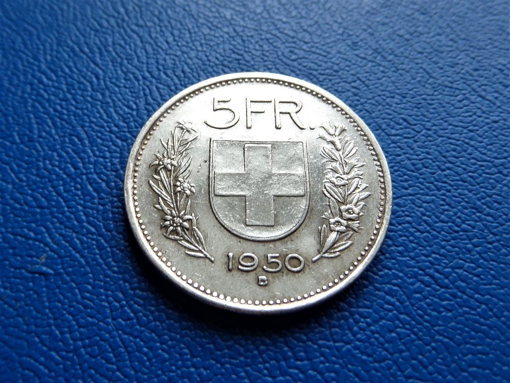 Alter SCHWEIZER 5 Fr / 1950 SILBER Münze -.vorz (Gebraucht) in Glis für CHF 11 – mit Lieferung ...