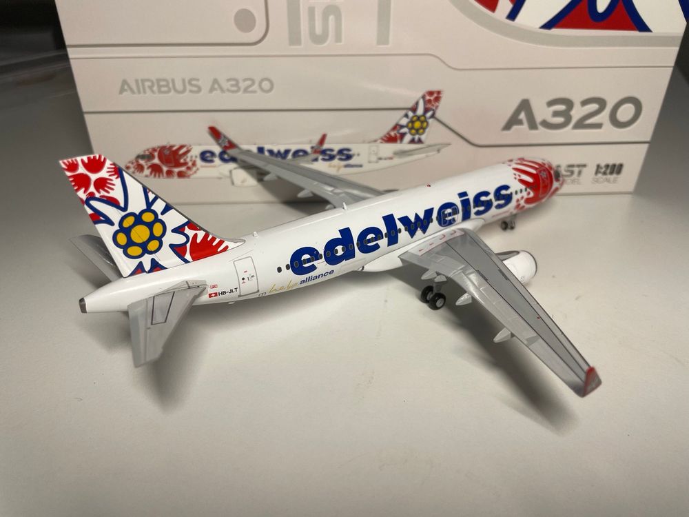 Airbus A320 Edelweiss "Help Alliance" Metallmodell 1/200 (Neu und ...