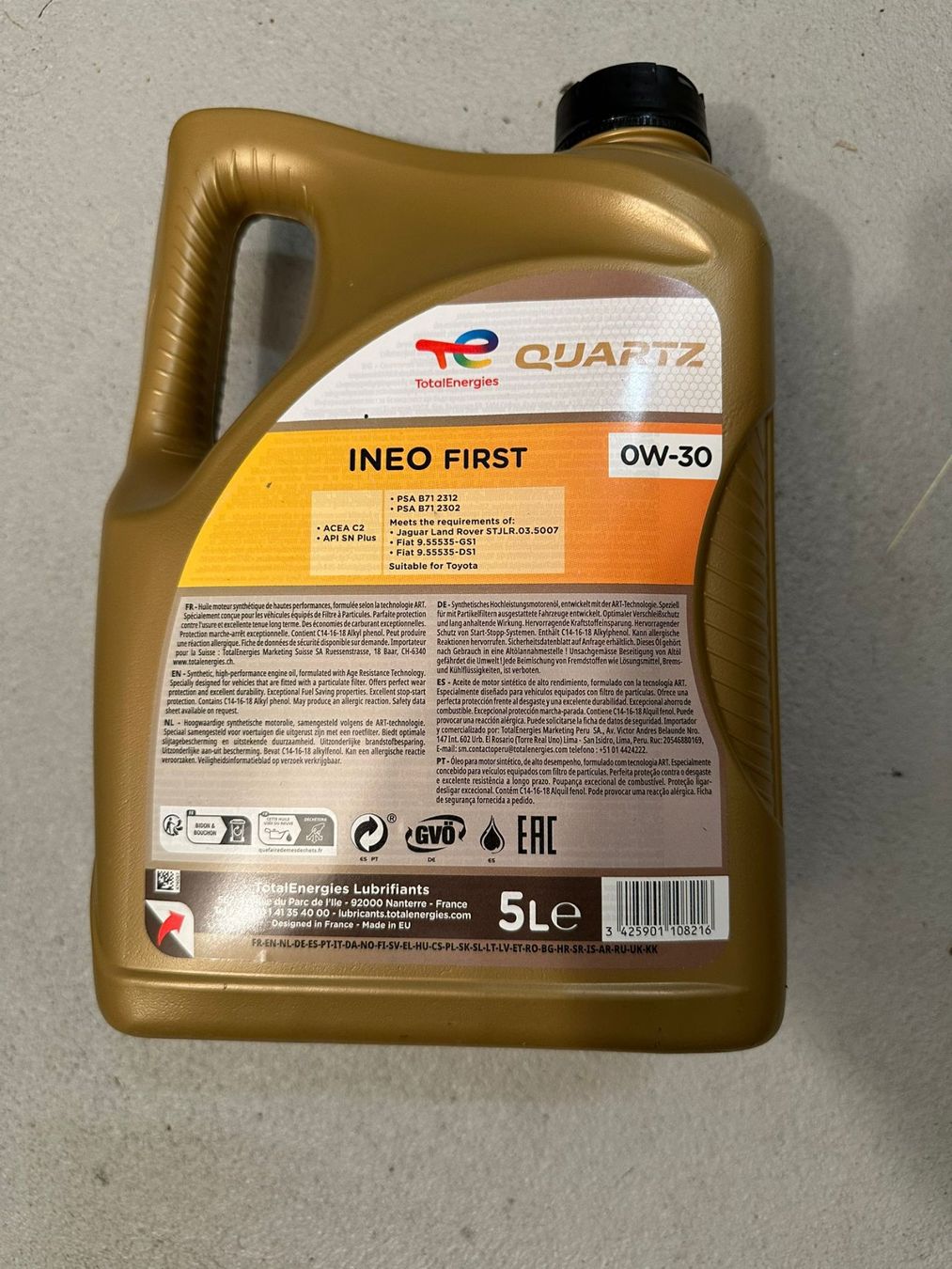 Total Quartz, Ineo First, 0W-30, 5l Motoröl (Neu (gemäss Beschreibung ...