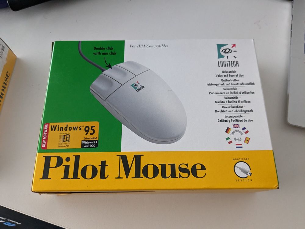 Logitech Pilot Mouse - Neu OVP Windows 95 IBM Mouseport [A1] (Neu und ...