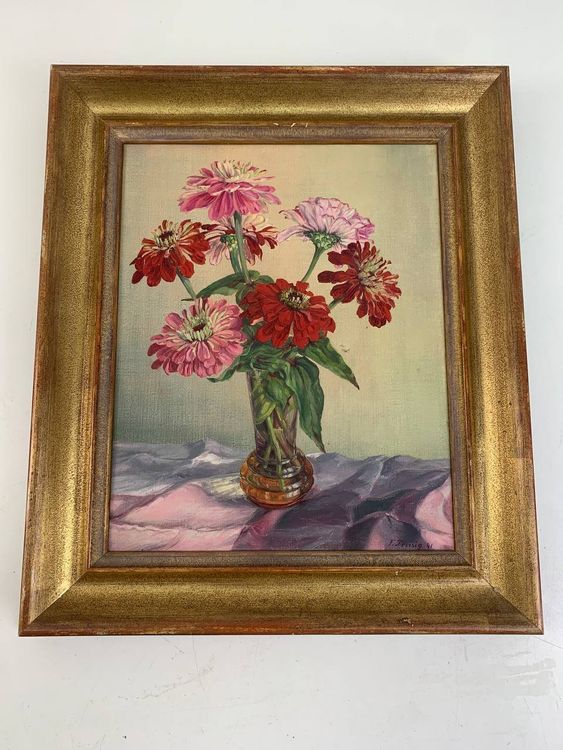 Blumenbild, Ölgemälde, gerahmt L 2151 | Kaufen auf Ricardo