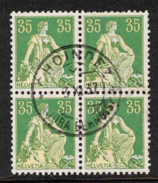 1933 Helvetia Nr. 111z (geriffelt) im 4er-Block ʘ (Neu (gemäss Beschreibung)) in Nuglar für CHF ...