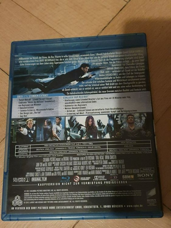 Total Recall (Extended Director's Cut) Blu-Ray (Neu (gemäss ...