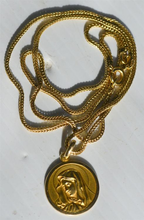 Chainette et médaillon en or 750 | Kaufen auf Ricardo