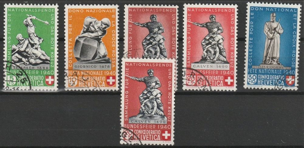 B3-B5, B5c Sauber gestempelter Satz 1940 Kat. 80.- (Gebraucht) in Fislisbach für CHF 8 – mit ...