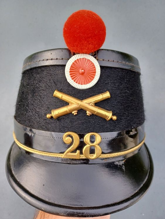 1 Tschako 1898, Artillerie, Leutnant, Bttr 28, SO, Grösse 59 | Kaufen ...