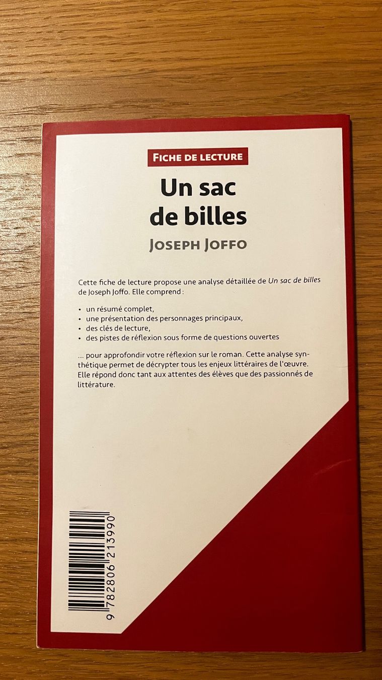 "Un sac de billes" von Joseph Joffo - Interpretation (Gebraucht) in ...