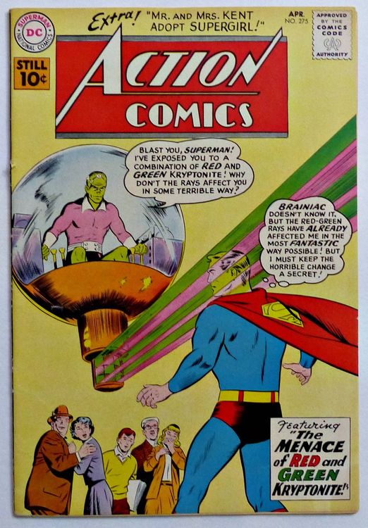 ACTION COMICS #275 KEY 1ST HEAT VISION RED/GREEN KRYPTO 1961 (Gebraucht ...
