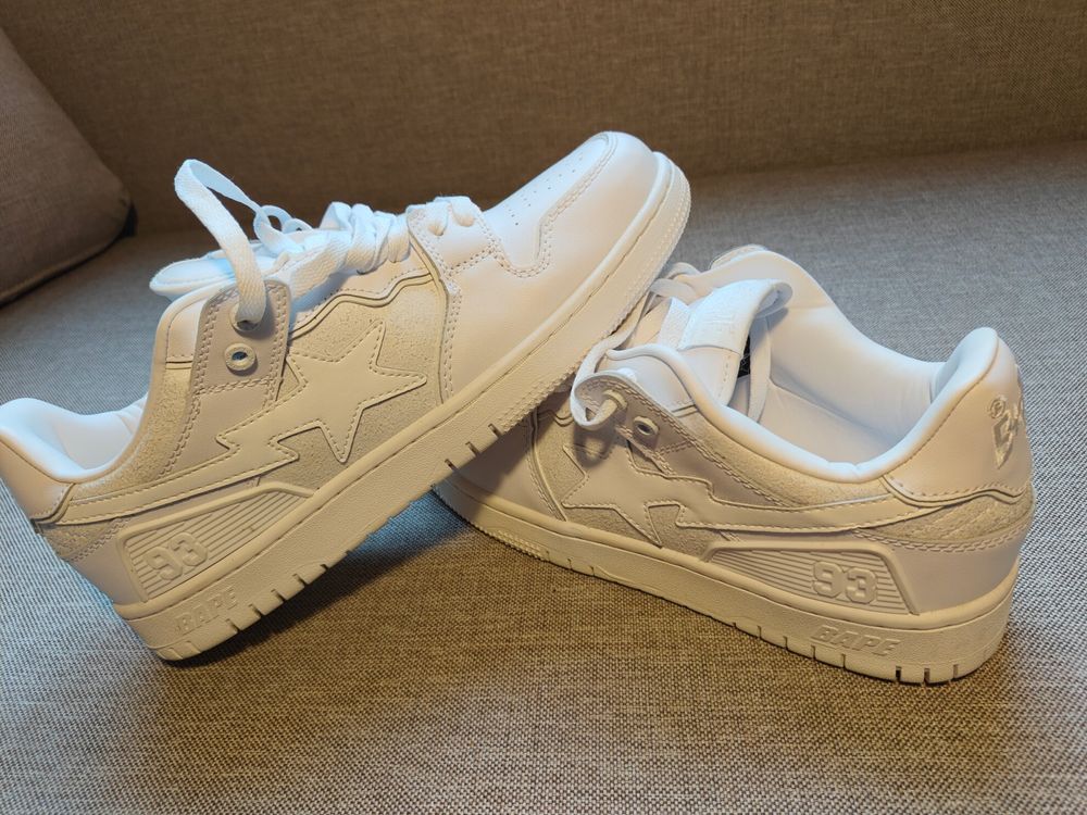 A Bathing Ape BAPE STA triple white leather US 11 / EUR 45 (Neu (gemäss ...