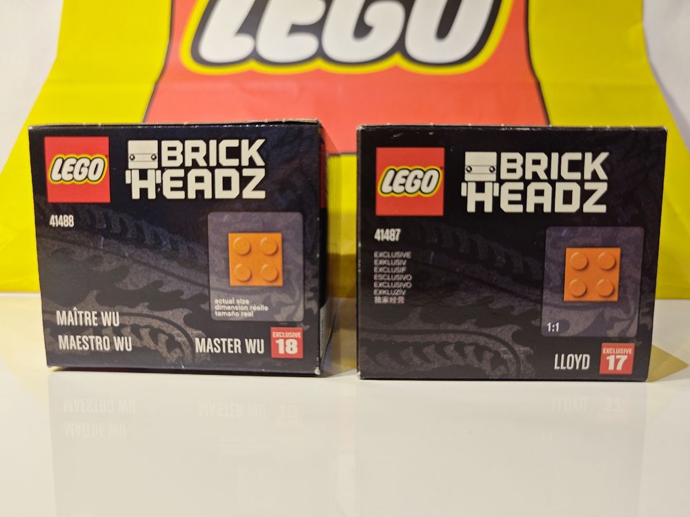 LEGO BrickHeadz Lloyd 41487 & Master Wu 41488 - New (Neu (gemäss ...