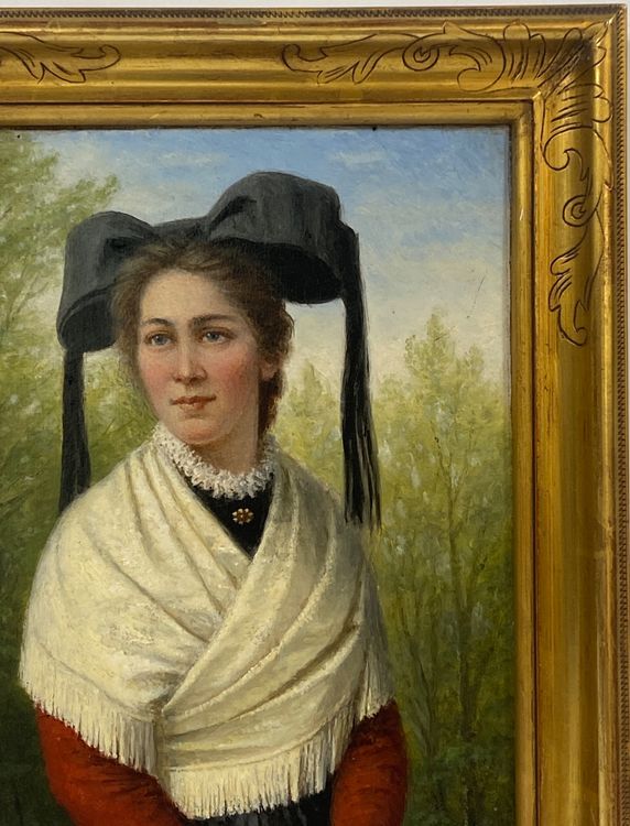 Antike Gemälde von einer Dame mit Trachtenkleid unleserlich (Gebraucht) in Root für CHF 415 ...