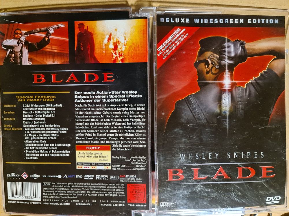 Blade DVD ungeschnitten mit Extras Snipes (Gebraucht) in Dintikon für ...